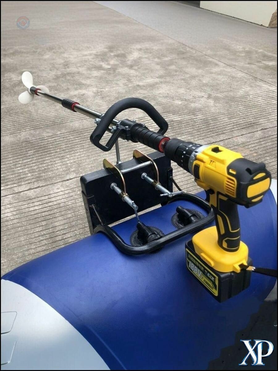 Ручной лодочный мотор с пропеллером для электродрели компактный и мощный для каноэ и деревянных лодок