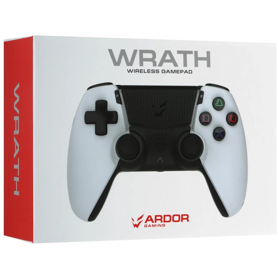 Геймпад беспроводной/проводной ARDOR GAMING Wrath белый for Android, iOS, PC, PlayStation 3