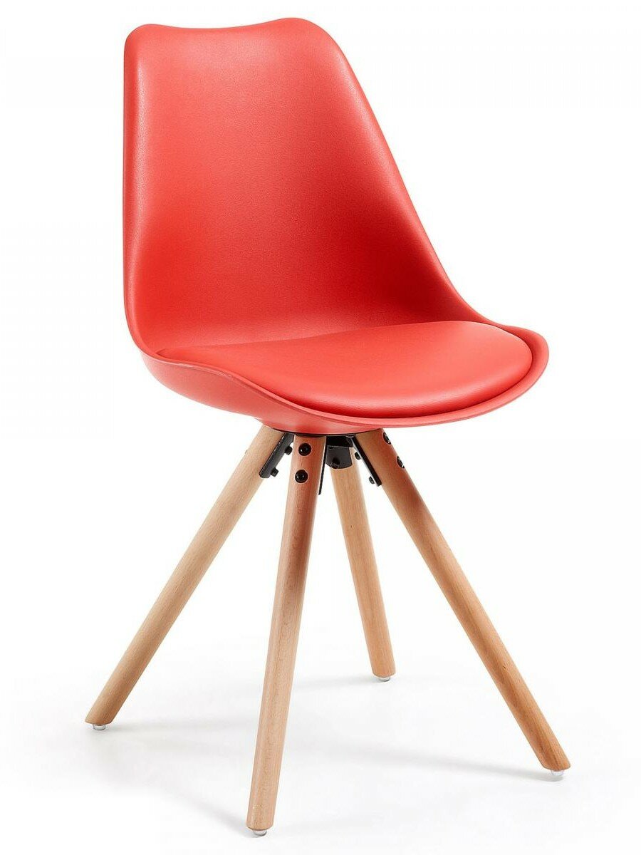 Стул La Forma Lars, кухонный, дерево, пластик, обивка из искусственной кожи, до 100кг