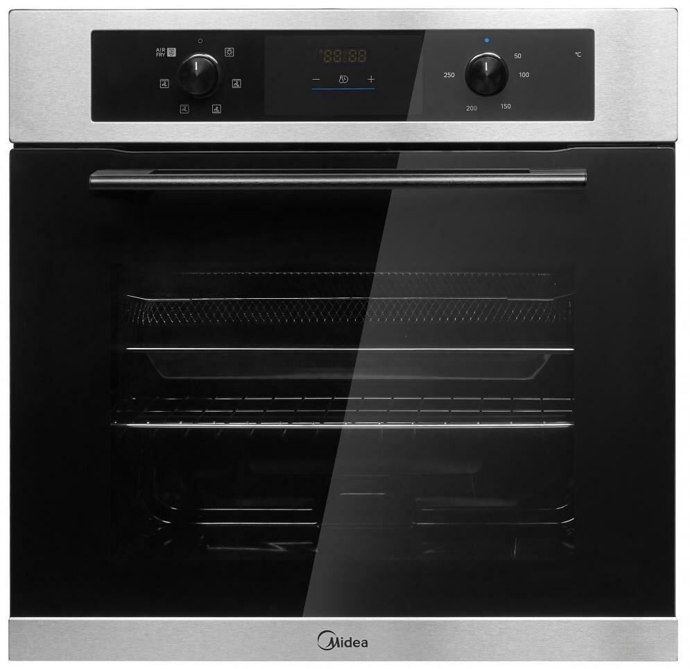 Встраиваемый духовой шкаф Midea MO47007GX, гидролизная очистка, гриль, таймер