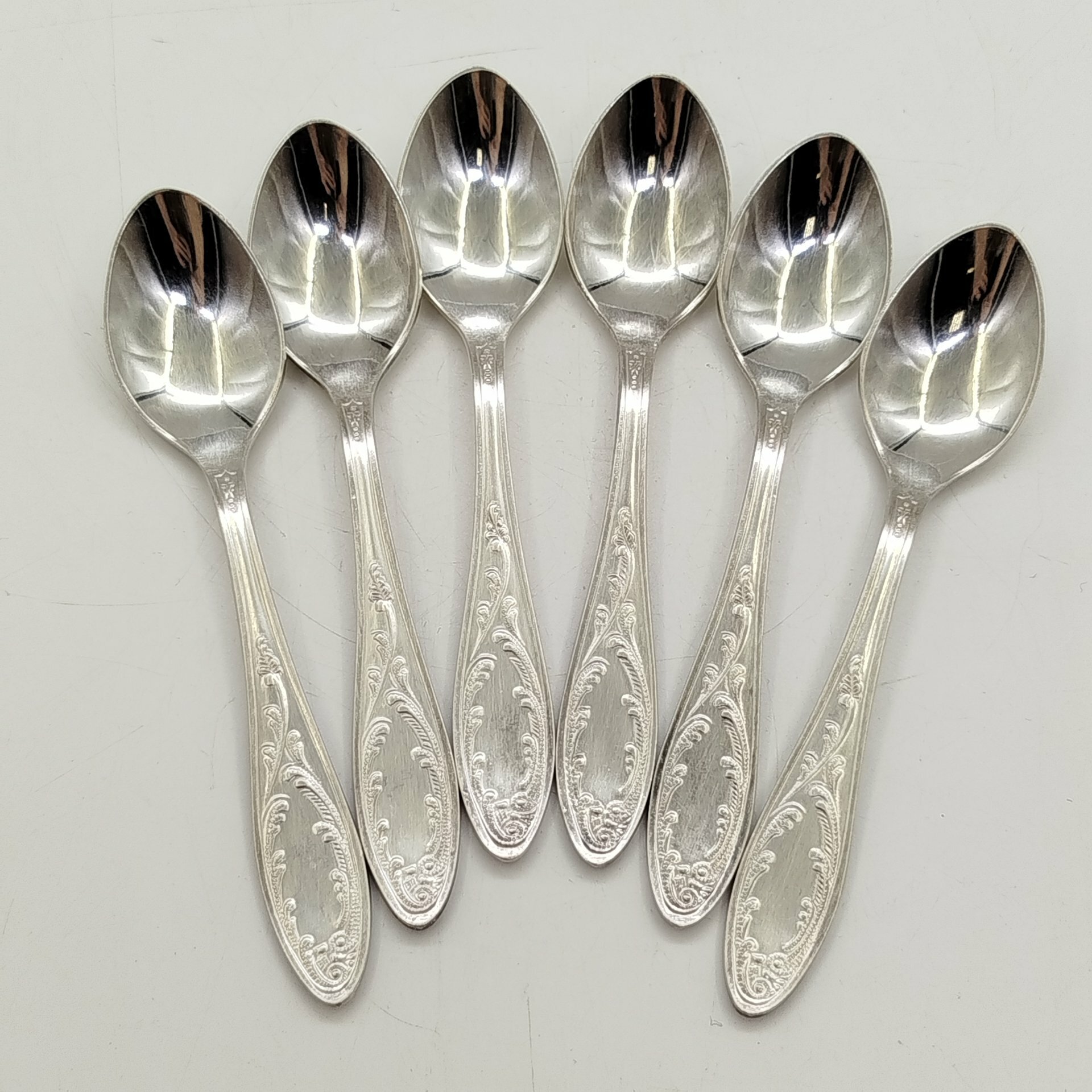 Набор из шести кофейных ложек "Пламя", мНЦ (медь-никель-цинк)