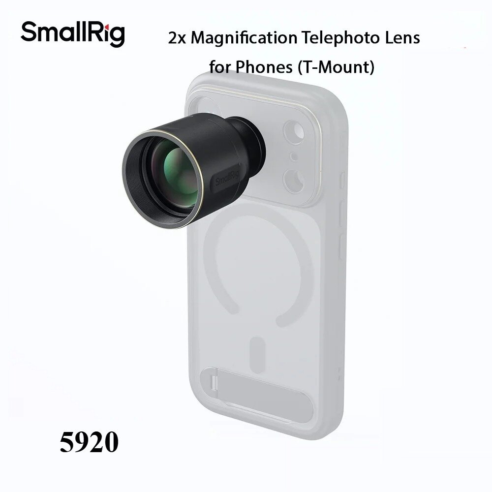 SmallRig 5920 Телеобъектив мобильного телефона с 2-кратной лупой, увеличителем дальности действия