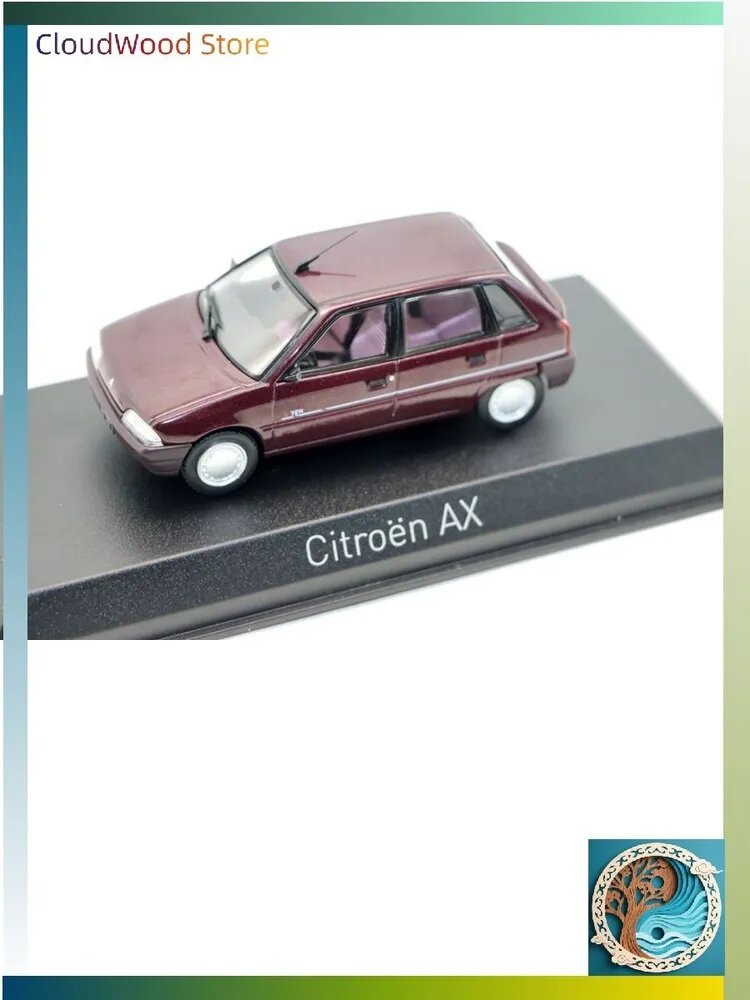 Легкосплавная модель автомобиля/Подарок мальчику на день рождения/1:43/Citroen AX/Красный