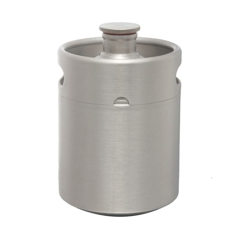 Сталиевый кег-канистр с клапанами сброса давления, 2L