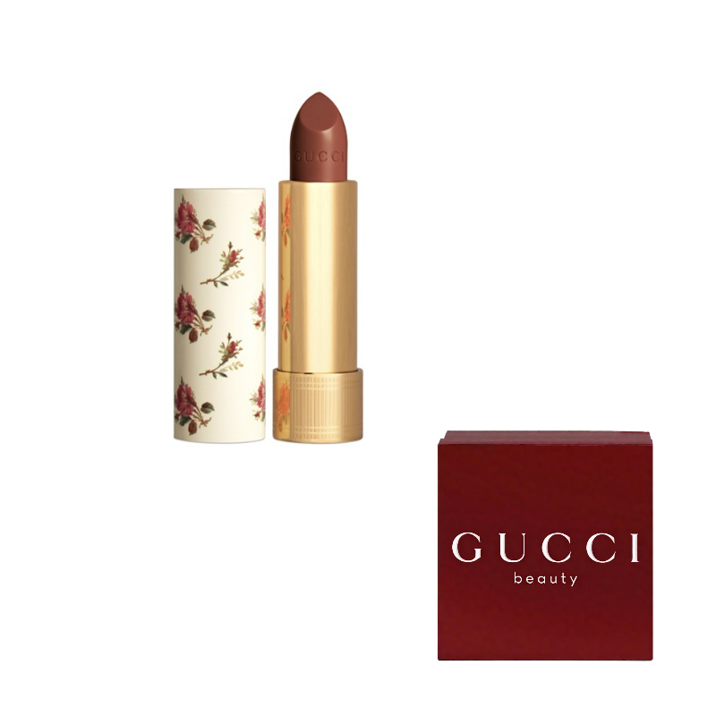 Помада-бальзам женская GUCCI Golden Tube Floral Qingsi Silk, оттенок #203 Burgundy Rose