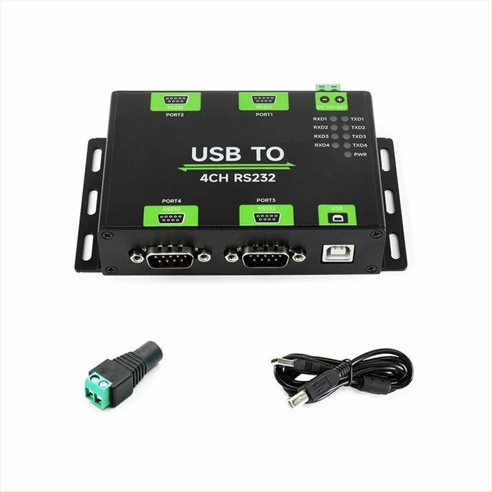X7(P N S G) Преобразователь USB В 4-Канальный RS232 Адаптер Последовательный Порт FT4232HL, Штекерный