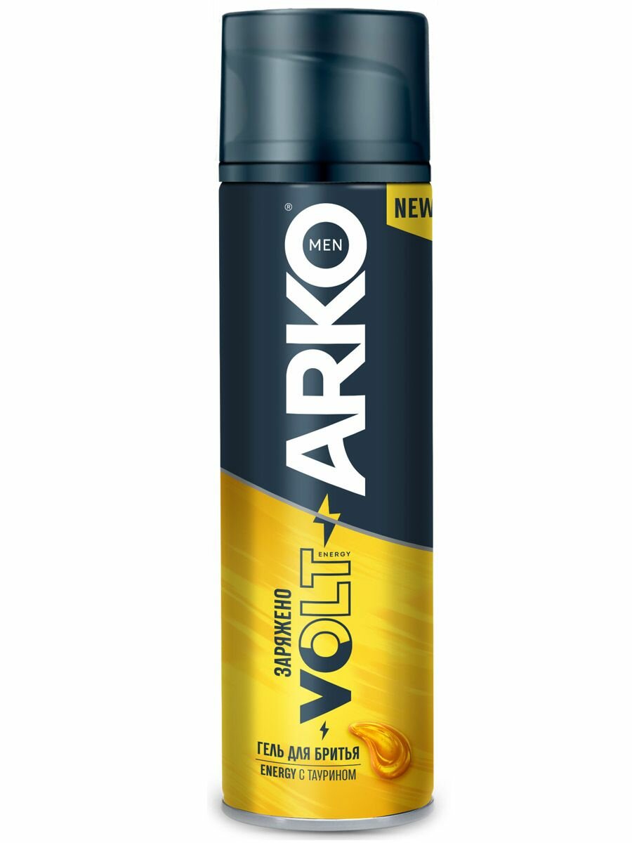 Гель для бритья Energy Arko, 2 в 1, объем 200 мл, для всех типов кожи (515566)