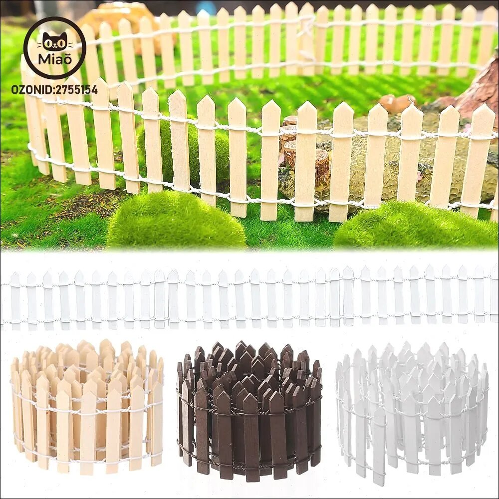 Мини-деревянный забор, ландшафтные миниатюры, 1 шт.