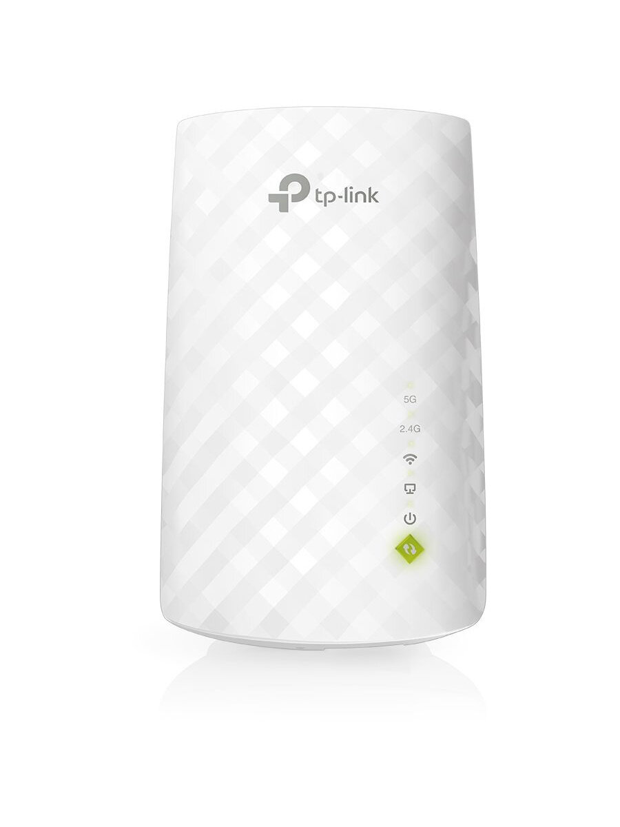 Повторитель беспроводного сигнала TP-LINK RE220, AC750, двухдиапазонный 2.4/5 ГГц, усилитель Wi-Fi, белый, ретранслятор сети
