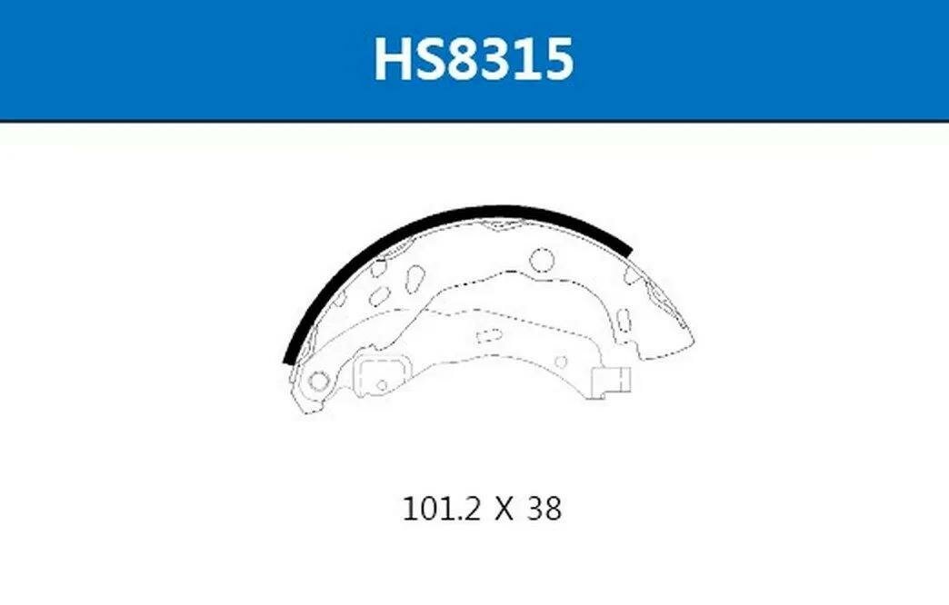 Колодки тормозные барабанные HSB HS8315 Renault Logan, Sandero, Clio 02-