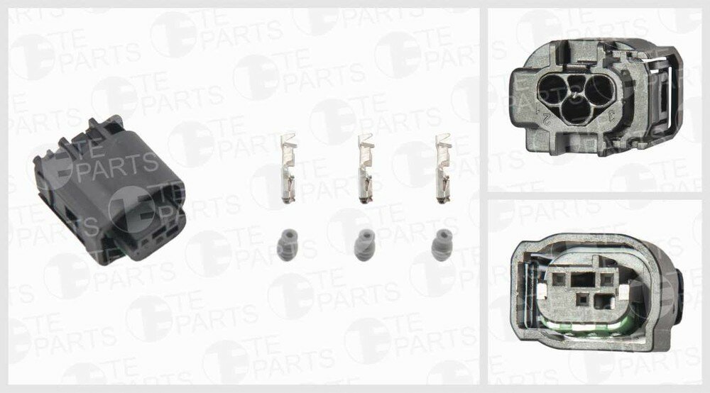 Разъем TE PARTS 7748348 3-х контактный, комплектация: 3-pin, 3 уплотнения, Vag