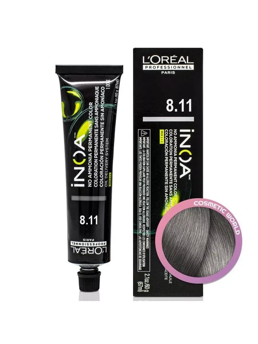 Loreal INOA 8.11 - Краска Иноа 60 мл — фото 1