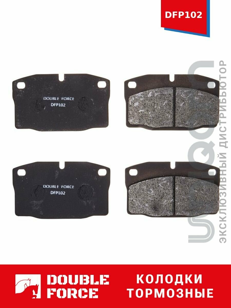 Колодки тормозные передние Daewoo ESPERO 1993 - 1999 / Daewoo Nexia 1994 - 2008 Double Force DFP102