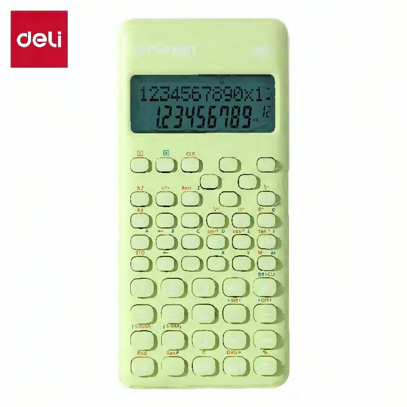 Калькулятор Deli 10+2 разряда научный, зеленый ED240 (ED240SR-R-GN)