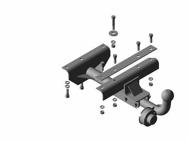 Фаркоп для Daewoo Matiz 2000-2015, Ravon Matiz 2015-2016 крепление шара на двух болтах Трейлер.7420