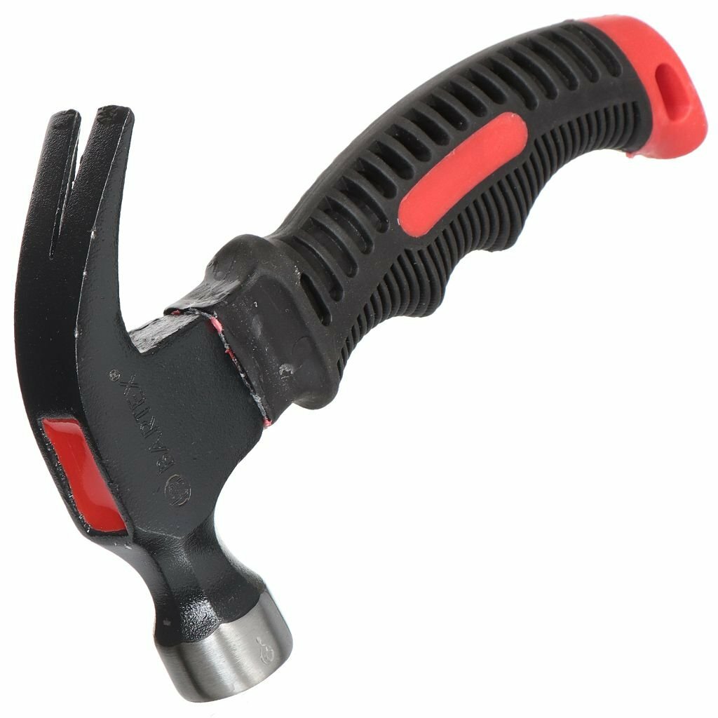 Молоток-гвоздодер слесарный, Bartex, рукоятка фибергласовая, обрезиненная, 0.225 кг, В00015М/250