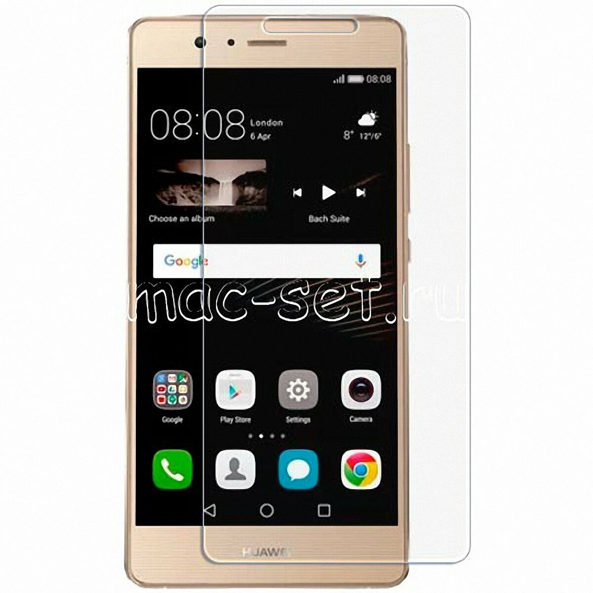 Защитное стекло для Huawei P9 Lite прозрачное на плоскую часть экрана