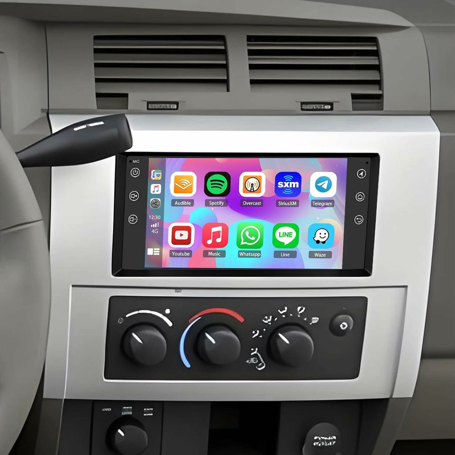 Автомобильная стереосистема для Dodge Dakota 2005-2011 с CarPlay Android Auto, 7-дюймовый HD-сенсорный радиоприемник