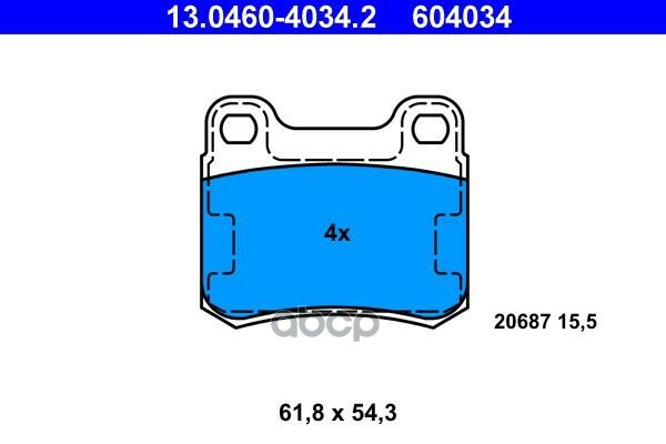 Колодки тормозные дисковые задн, MERCEDES-BENZ: 190 E 2.3-16/E 2.3-16/E 2.5-16 82-93, C-CLASS C 180/C 200/C 200 D/C 200 D/C 2.