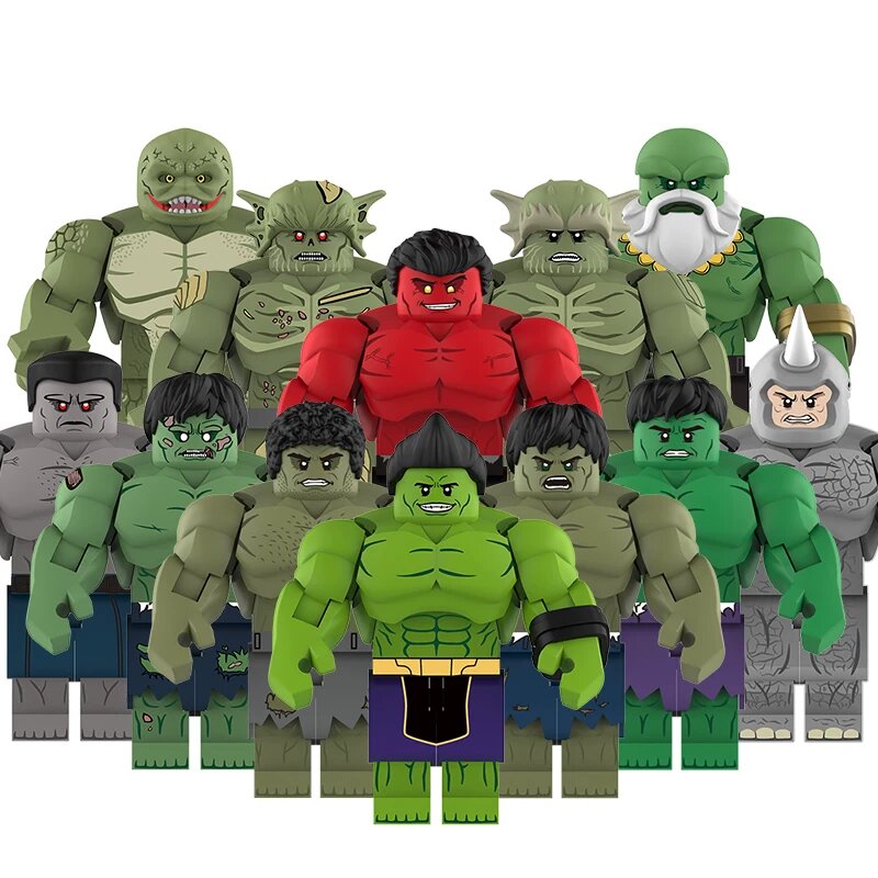 Набор минифигурок LEGO Marvel Super Heroes 12 шт: Спайдер-мен, Железный человек, Халк, 1 комплект коллекции