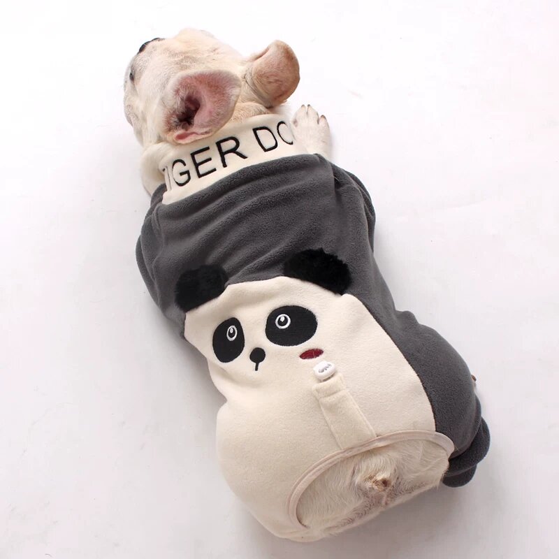 TIGERDOG Зимняя кофта с мультяшным рисунком из овечьей шерсти для французских бульдогов и пуделей, размер S, уютная