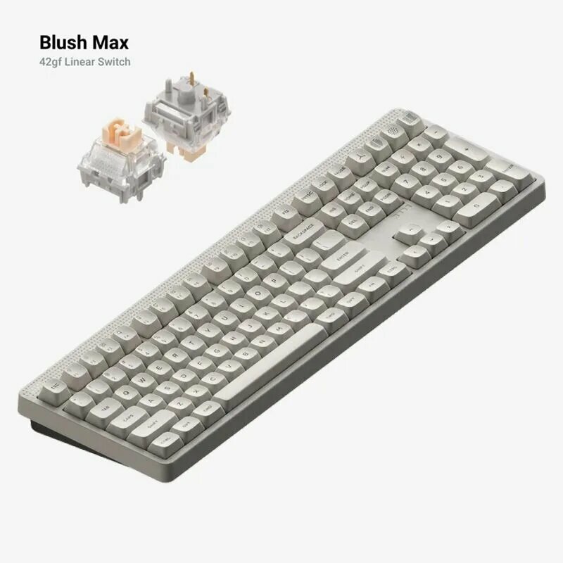 NuPhy Игровая клавиатура беспроводная Node100, (Blush Max), Английская раскладка, светло-бежевый, слоновая кость