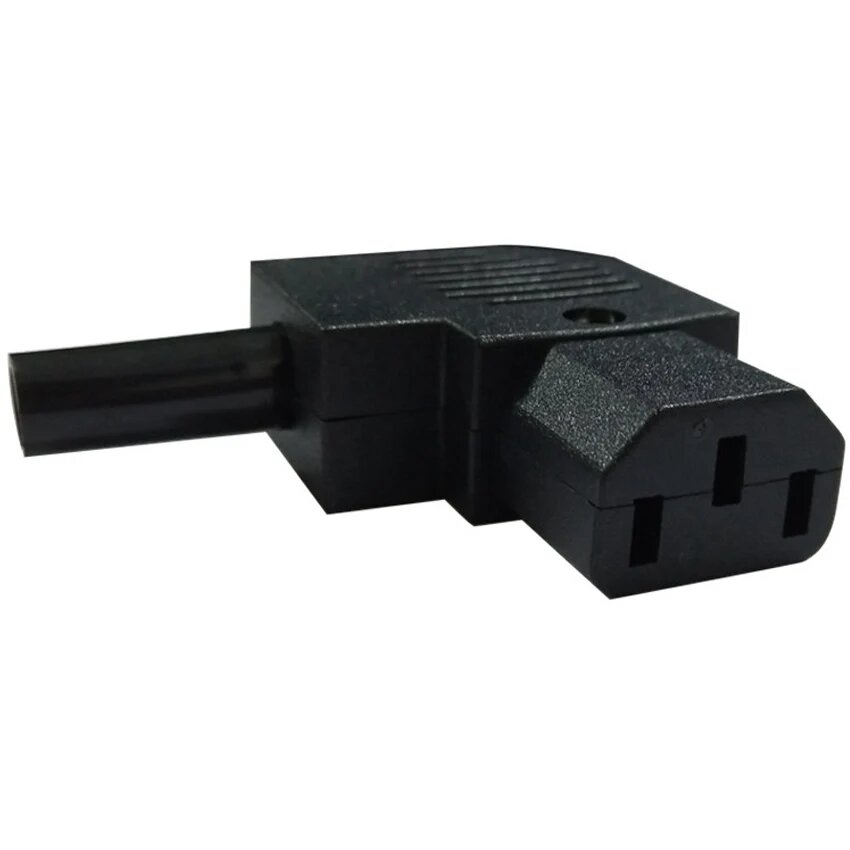 Черный коленчатый разъем IEC320 C13 C14, Elbow C13 socket