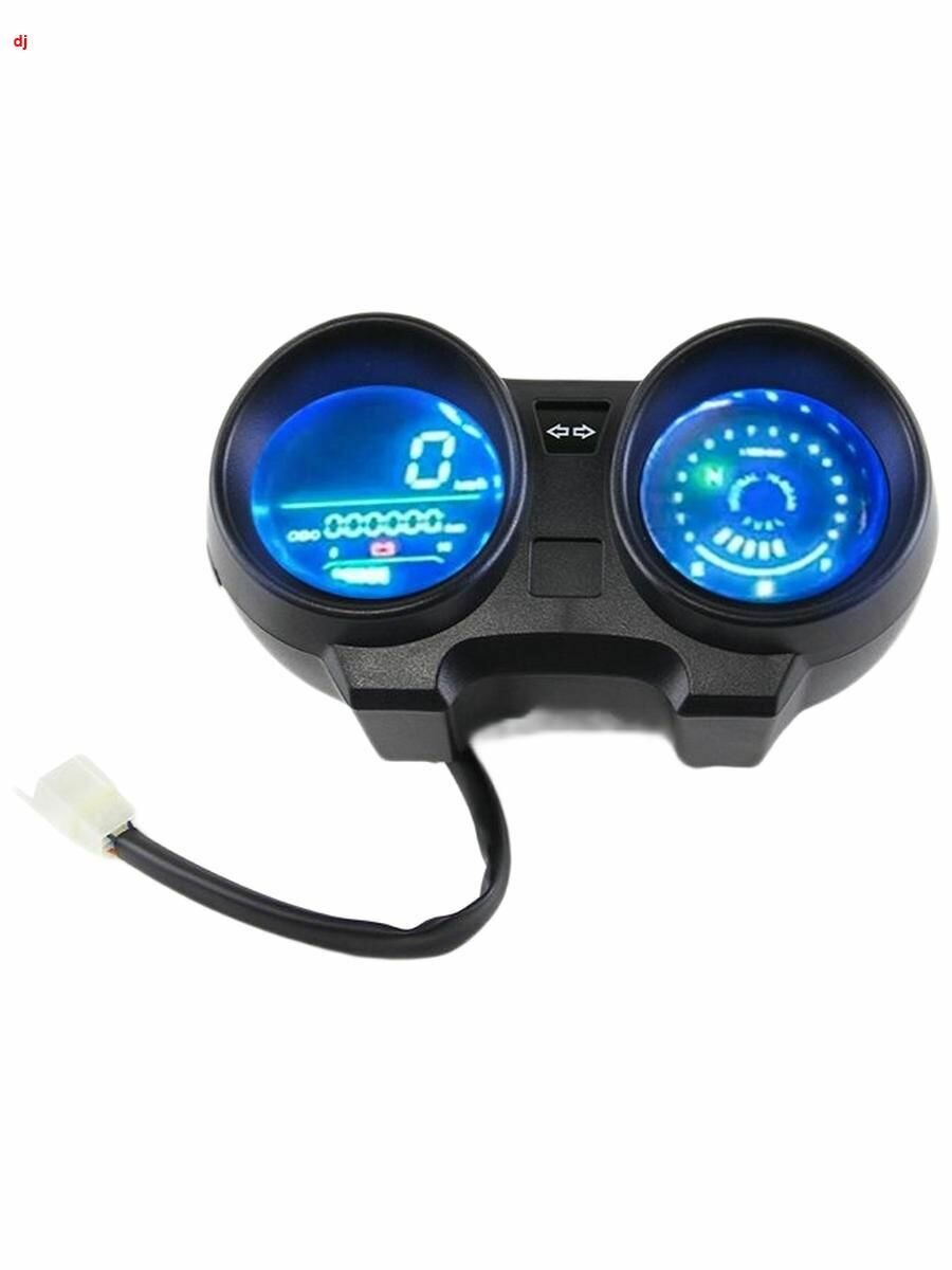 Панель приборов универсальная (спидометр) для мотоцикла, мопеда, спортбайка, питбайка (электронная) датчик скорости под трос, TITAN150 CG150 FAN150