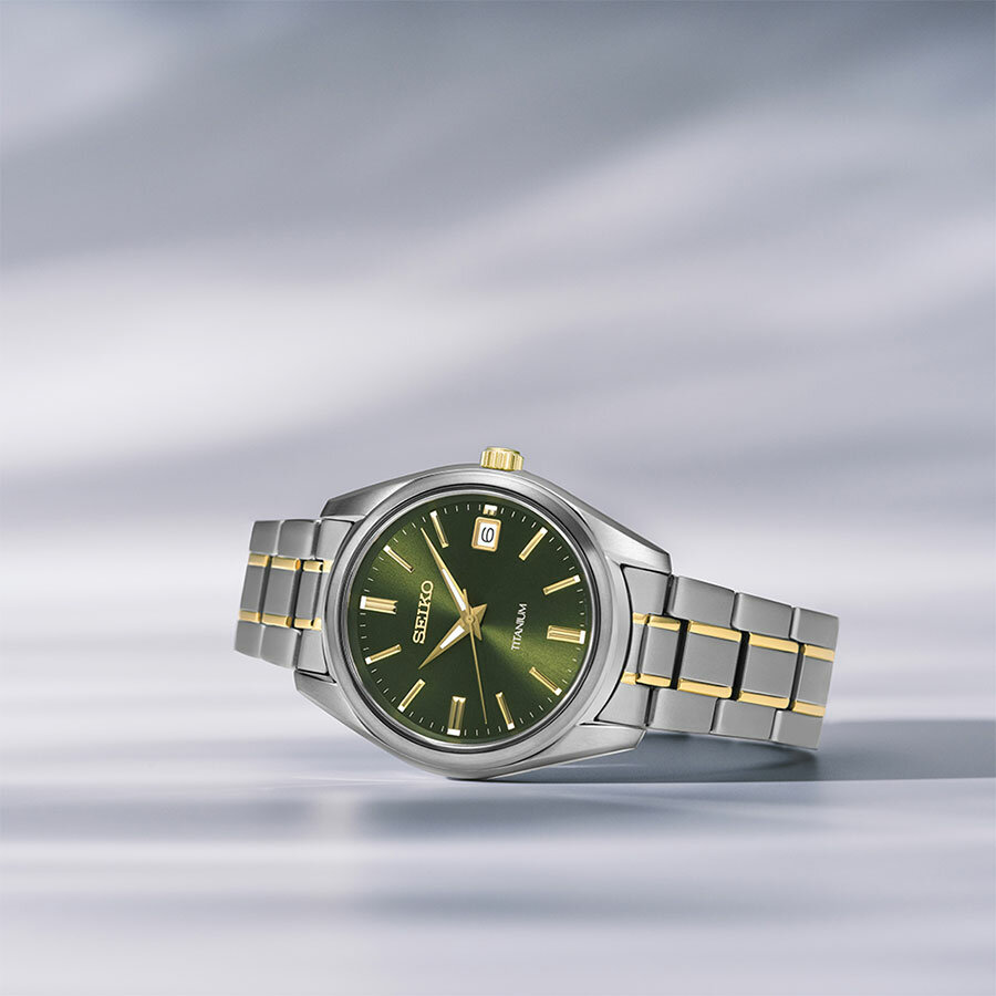 Наручные часы SEIKO CS Dress, зеленый, серый, хаки — фото 1