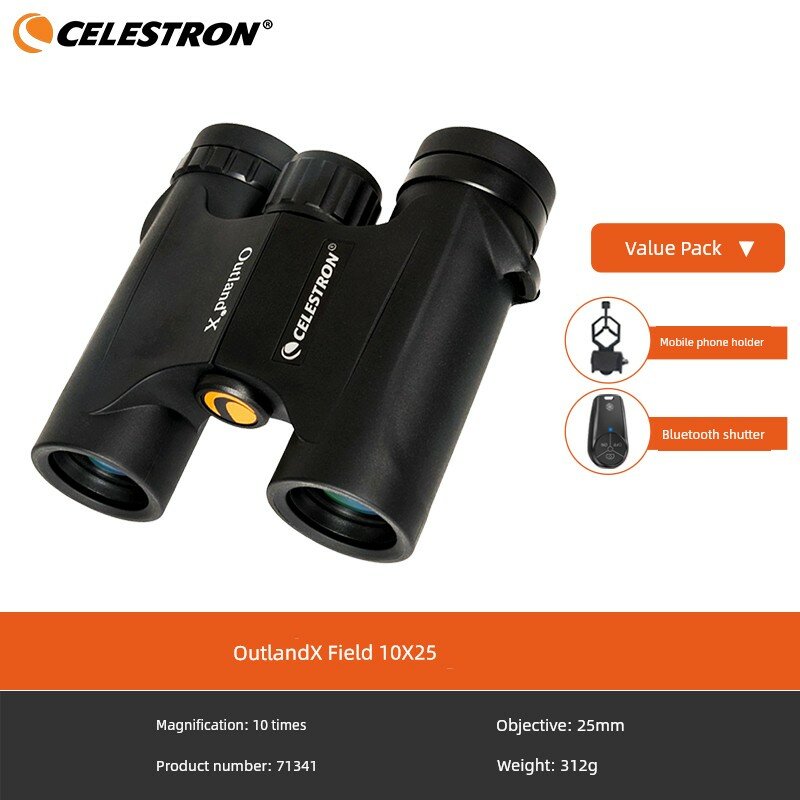 Celestron Outland X 10x25 бинокли Водонепроницаемые Высокая четкость Ночной обзор Компактные охотничьи прицелы