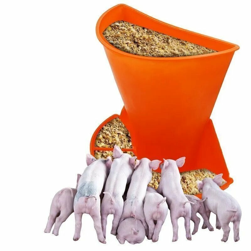 Пластиковая кормушка для подкормки кур, уток, гусей и поросят; Кормушка для свиней