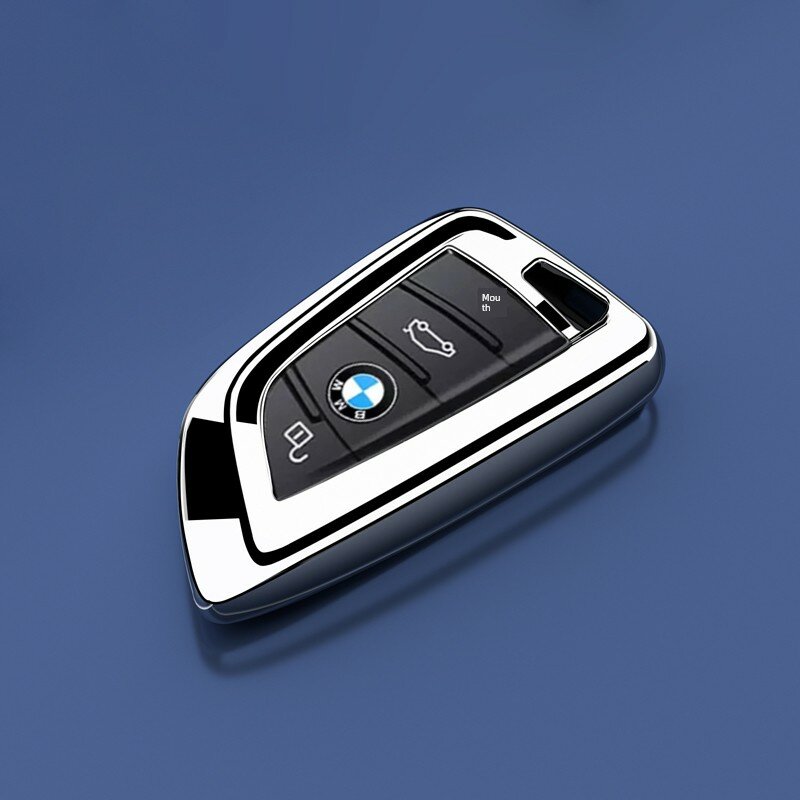 Одиночный чехол для ключа BMW iX3 - Серебристый, полная защита для моделей 2022-2025, унисекс