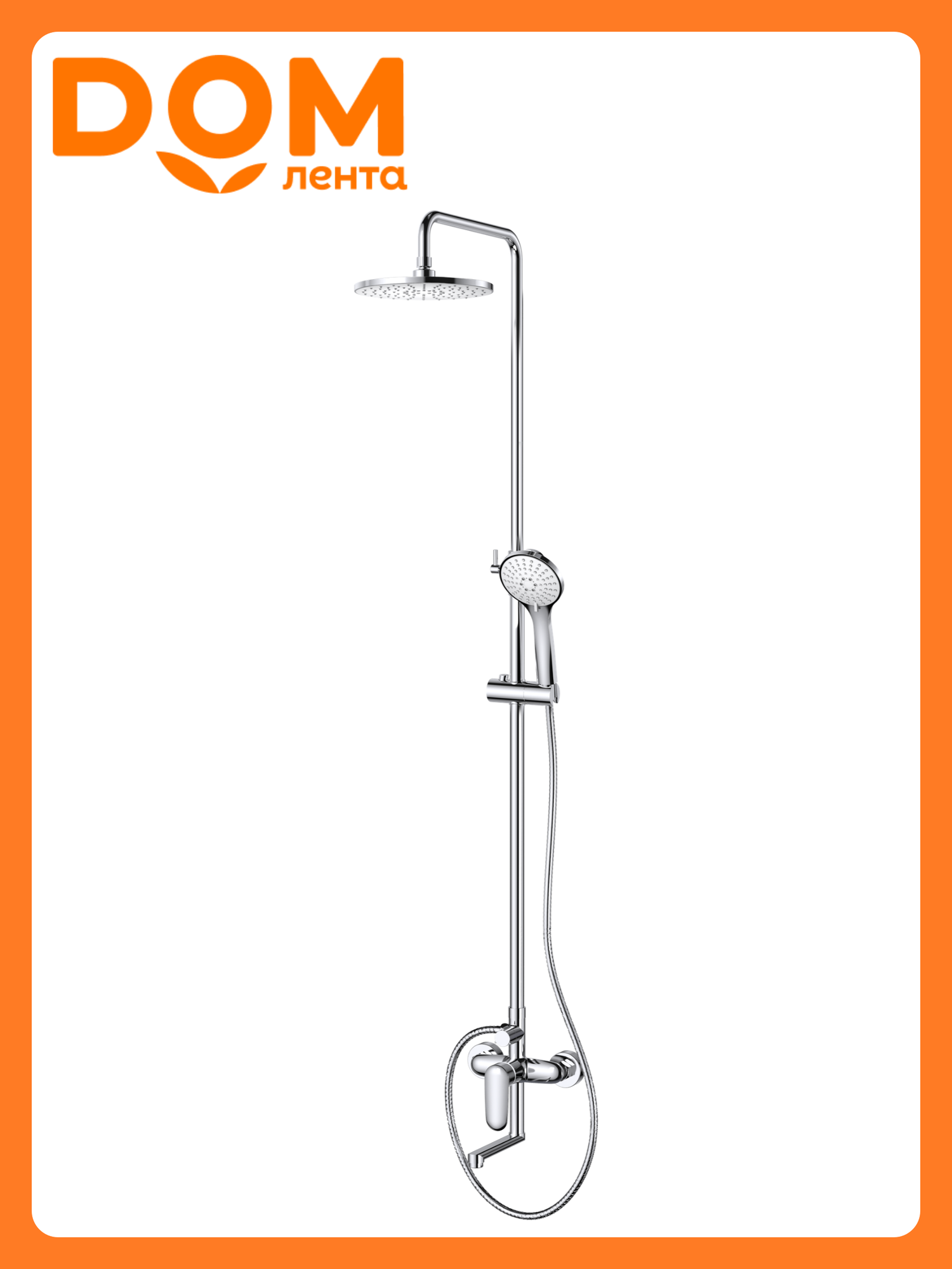 Душевая система ESKO ST205Liga, с верхним душем, рычажное управление, цвет хром