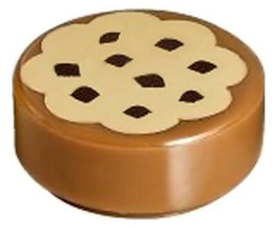 Деталь Lego 98138pb014 Tile, Round 1 x 1 with Cookie Tan Frosting and Chocolate Sprinkles Pattern