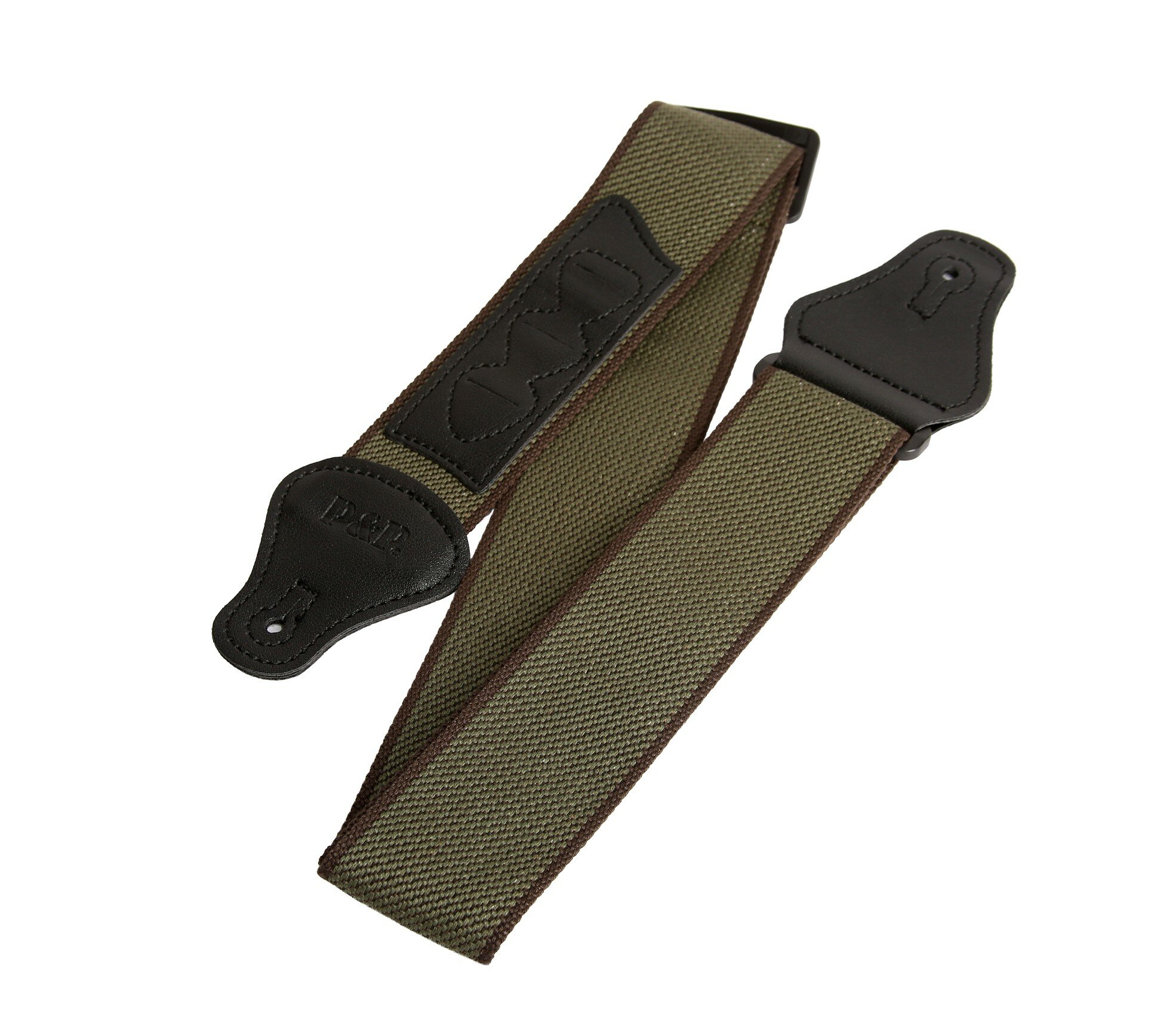 Прочный и стильный ремень для гитары P&P Strap BD-S10 Green с отсеками для медиаторов