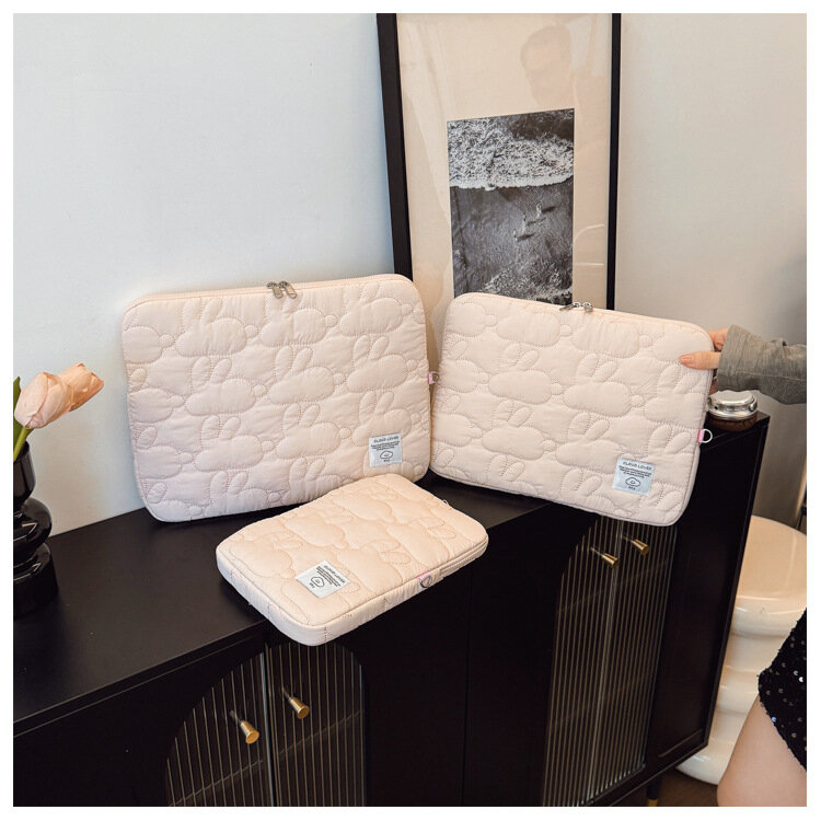 Легкость и практичность KLQ EM38 Cloud embroidery iPad bag 11/13/15" soft storage protective sleeve