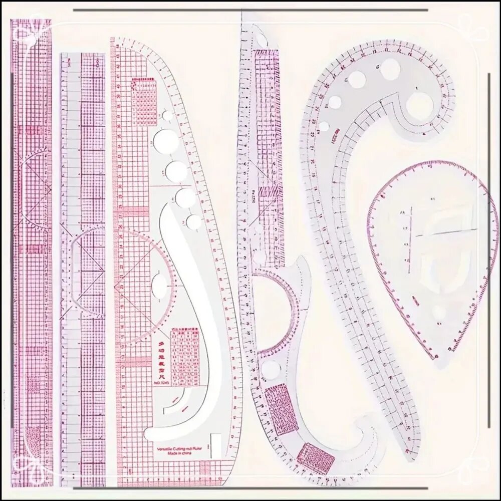 Набор портновских лекал 6 штук