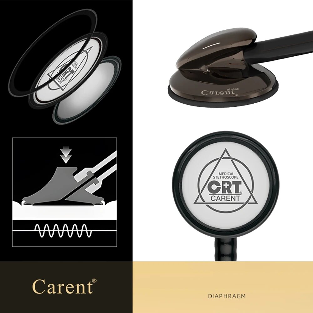CARENT Стетоскоп профессиональный, Black Blue — фото 1
