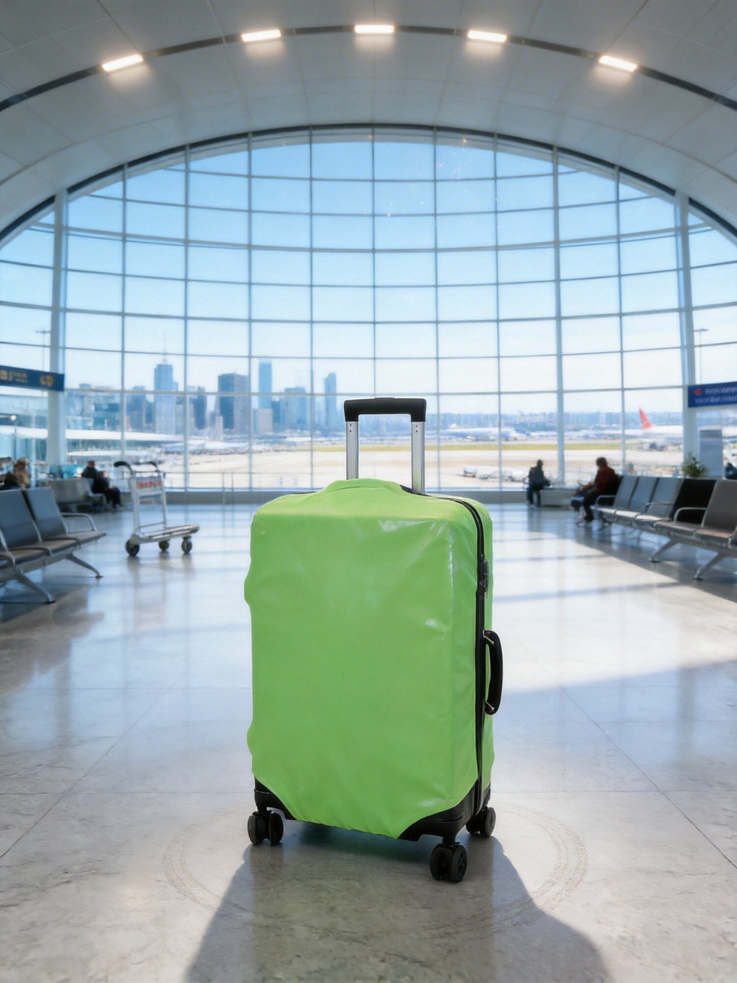 Защитный чехол для багажа, эластичная ткань и три размера S M L для надежной защиты чемодана во время поездок