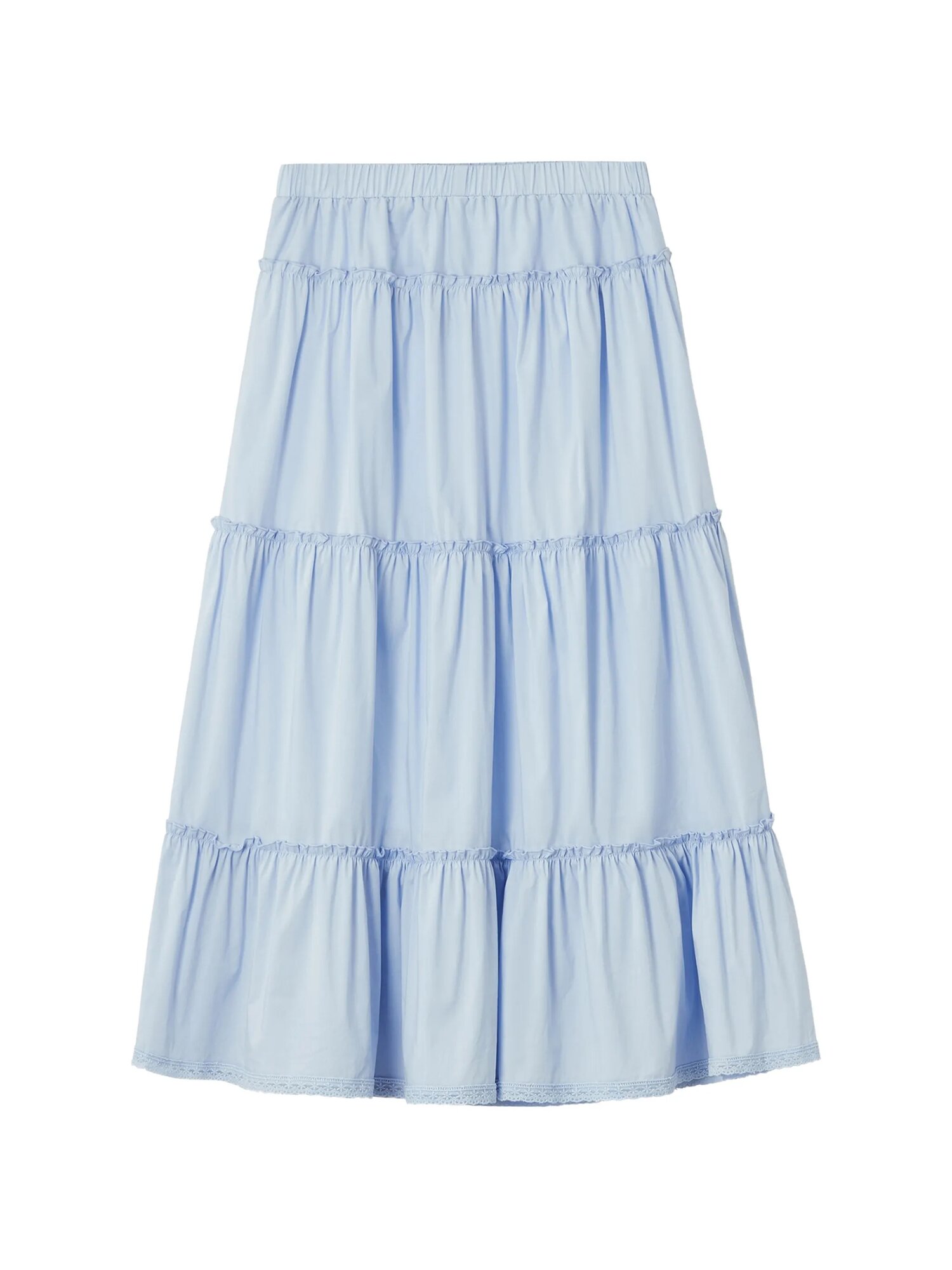Юбка B+ab Tiered ruffled midi skirt, размер 42, blue — фото 1