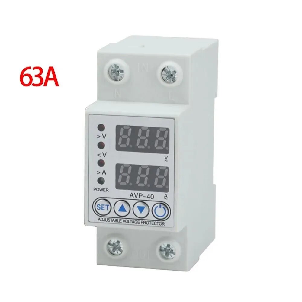 Универсальный Реле Напряжения 63а AVP-40 Цифровое защитное устройство