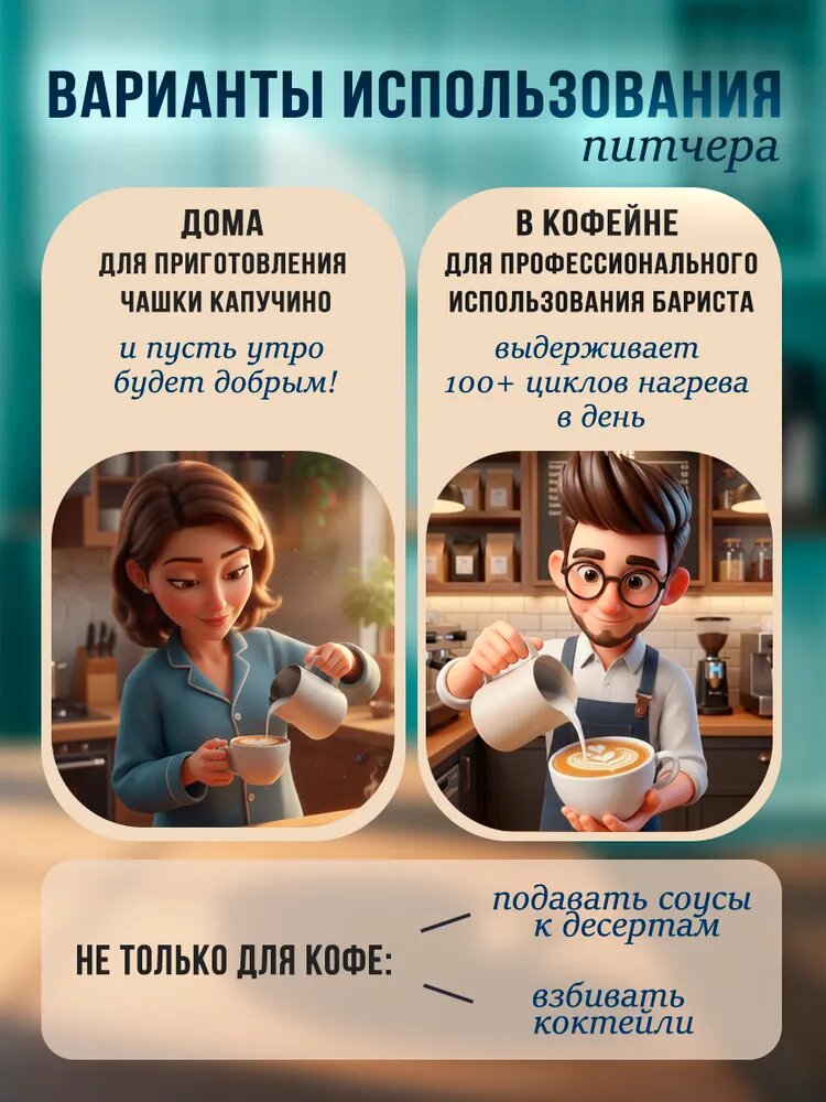 Питчер для молока 350 мл — фото 1