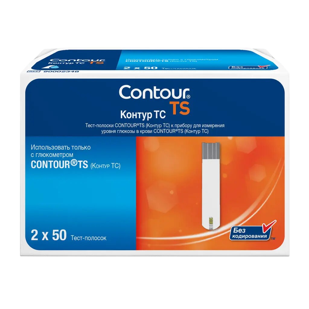 Тест-полоски Контур ТС (Contour TS) 100 шт