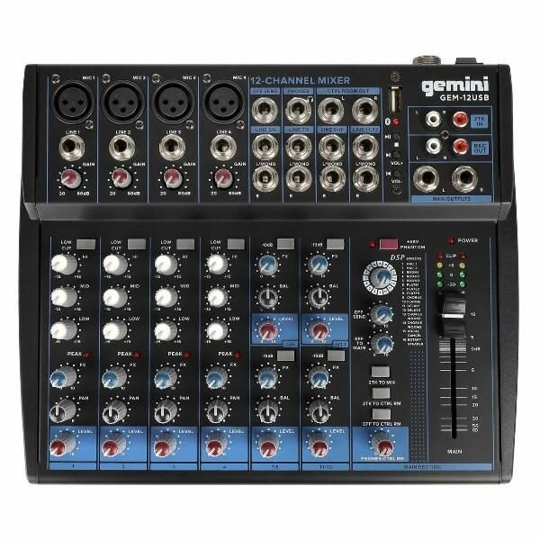 Микшер Gemini GEM-12USB Аналоговый, 12 каналов
