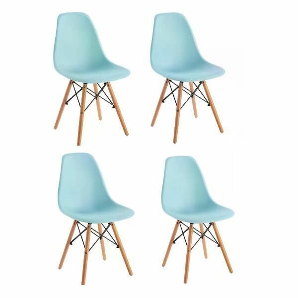 Стул обеденный СтулБержи для кухни Eames, небесный (комплект 4 шт)