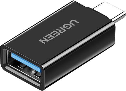 Адаптер USB-A-USB-C Ugreen, 5Гбит/с, OTG, цвет черный (20808)