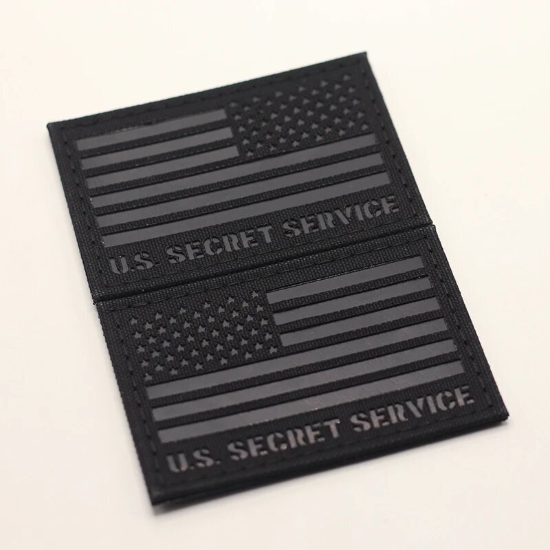 Тактический патч US Secret Service черный, 2 шт, 8x5.5 см