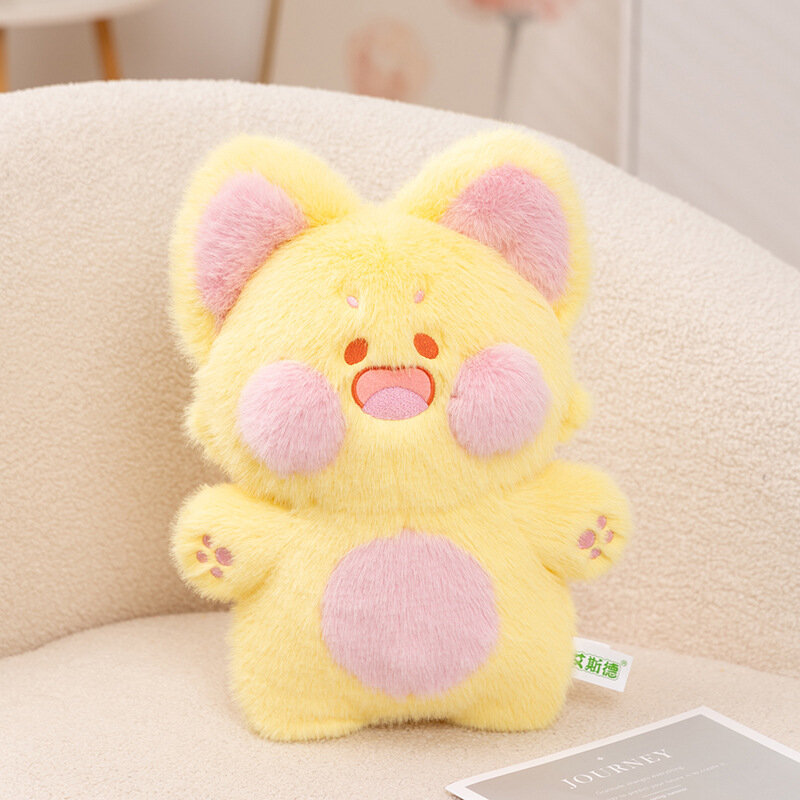 Плюшевая игрушка-подушка для сна Dudu Meow Doll, 40см, желтая