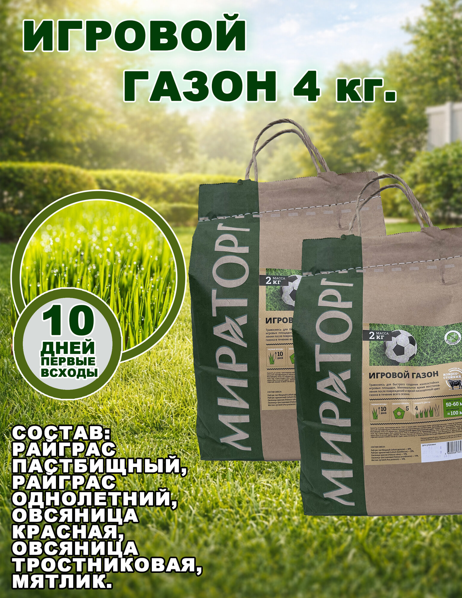 Газон Игровой Мираторг