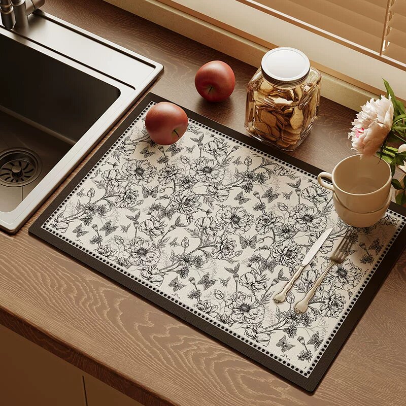 Силикатная гелевая подставка Floral Impression 40x60см, легко моется